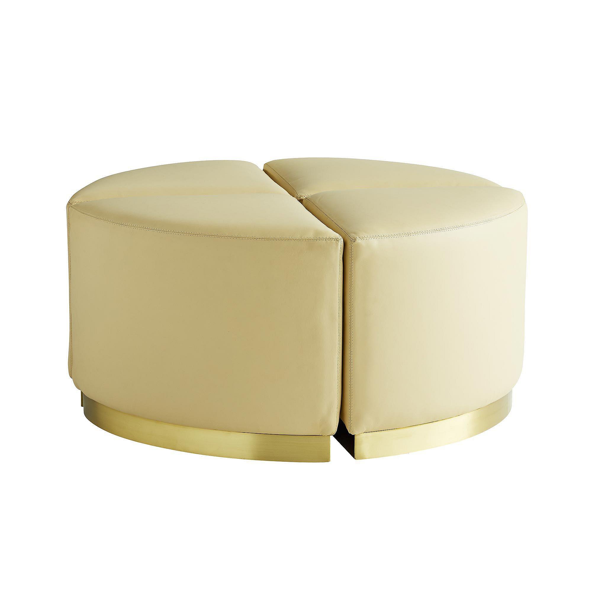Набор пуфов Ecru Ottomans, Set of 4 Cream, Antique Brass DC2002 ...